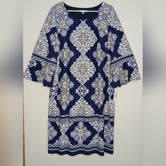 Studio One | Dresses | Nwt Studio One New York Blue And Yellow ...